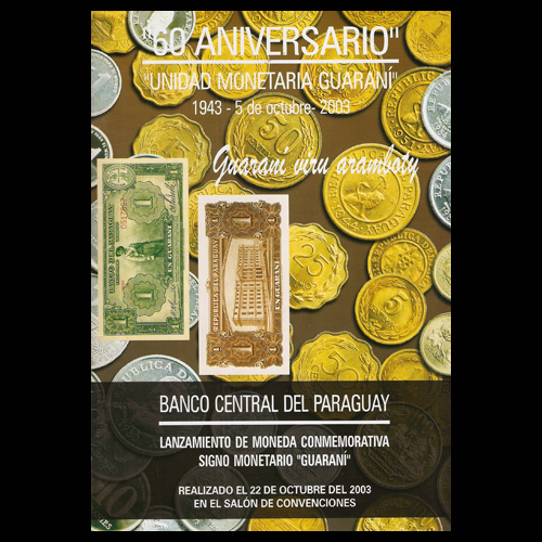 Portal Guaraní - 60º ANIVERSARIO - UNIDAD MONETARIA GUARANÍ - 1943 - 5 ...